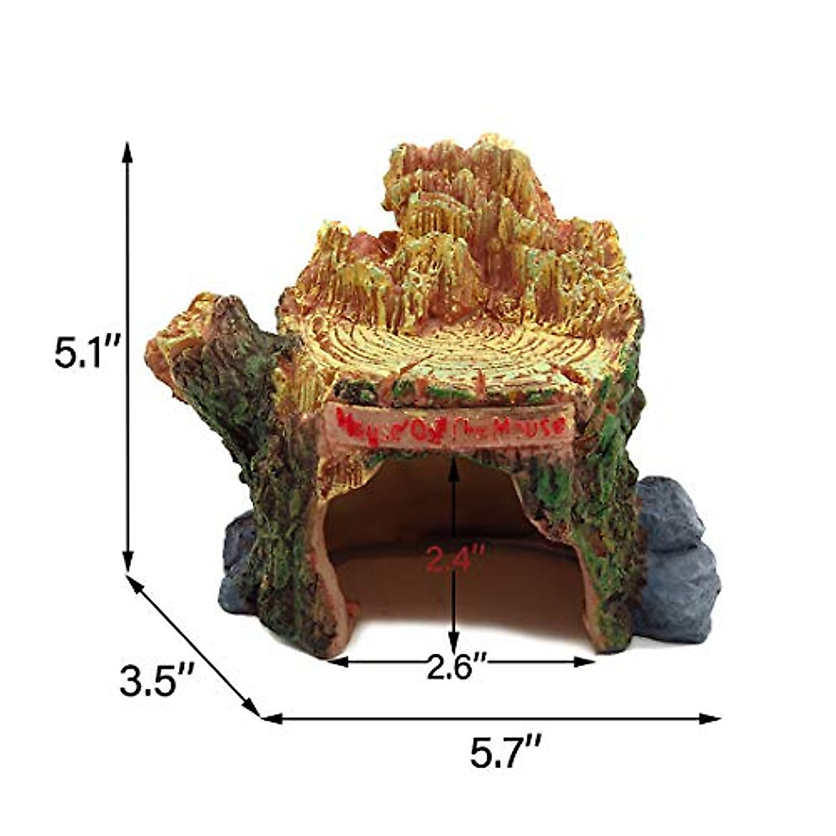 Reptile Hideout Cave,Lizard Hiding Cave Resin Rock Hideaway Habitat Aquarium Decor for Amphibians Lizard Hermit Crab Gecko Spider Frog Betta Fish Crayfish
