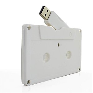 32GB USB 2.0 Flash Drive White Cassette Tape Shape Memory Stick Flash Drive Pendrive Thumb Drive Jump Drive U Disk