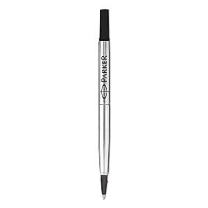 Parker QUINK Rollerball Pen Ink Refill, Medium, Black