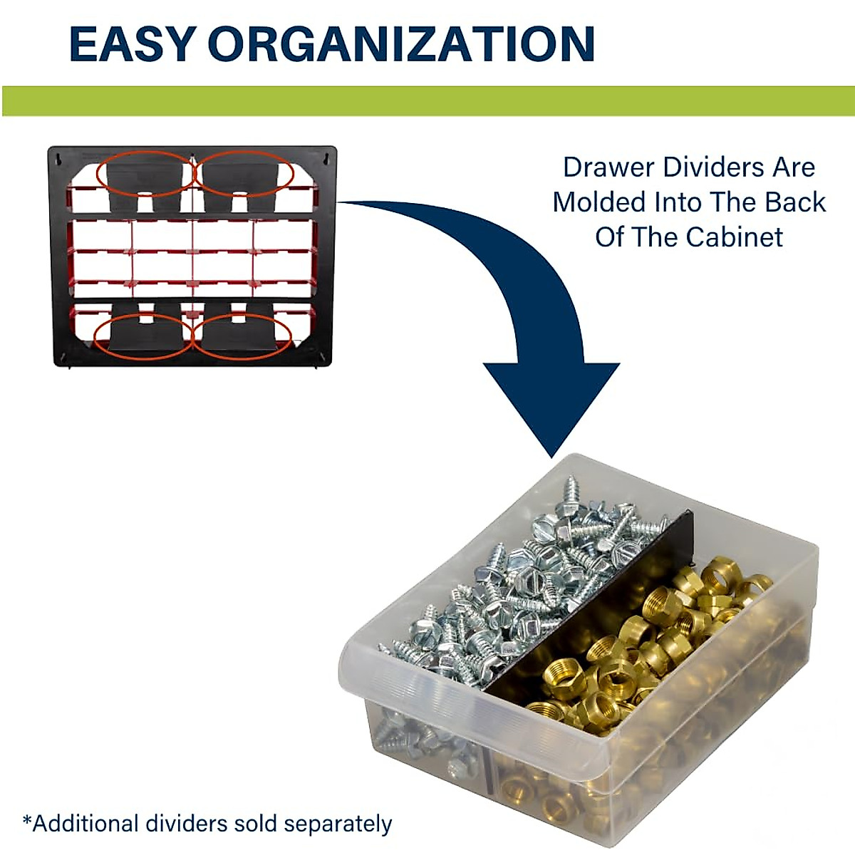 Akro-Mils 10124, 24 Drawer Plastic Parts Storage Hardware and Craft Cabinet, 20-Inch W x 6-Inch D x 16-Inch H, Black