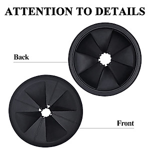 Garbage Disposal Splash Guards 3 3/8" Sink Baffle QCB-AM Replacement for InSinkErator Evolution Series, Upgraded Removable Quiet Collar Drain Plugs, Garbage Disposer Accessories, Black