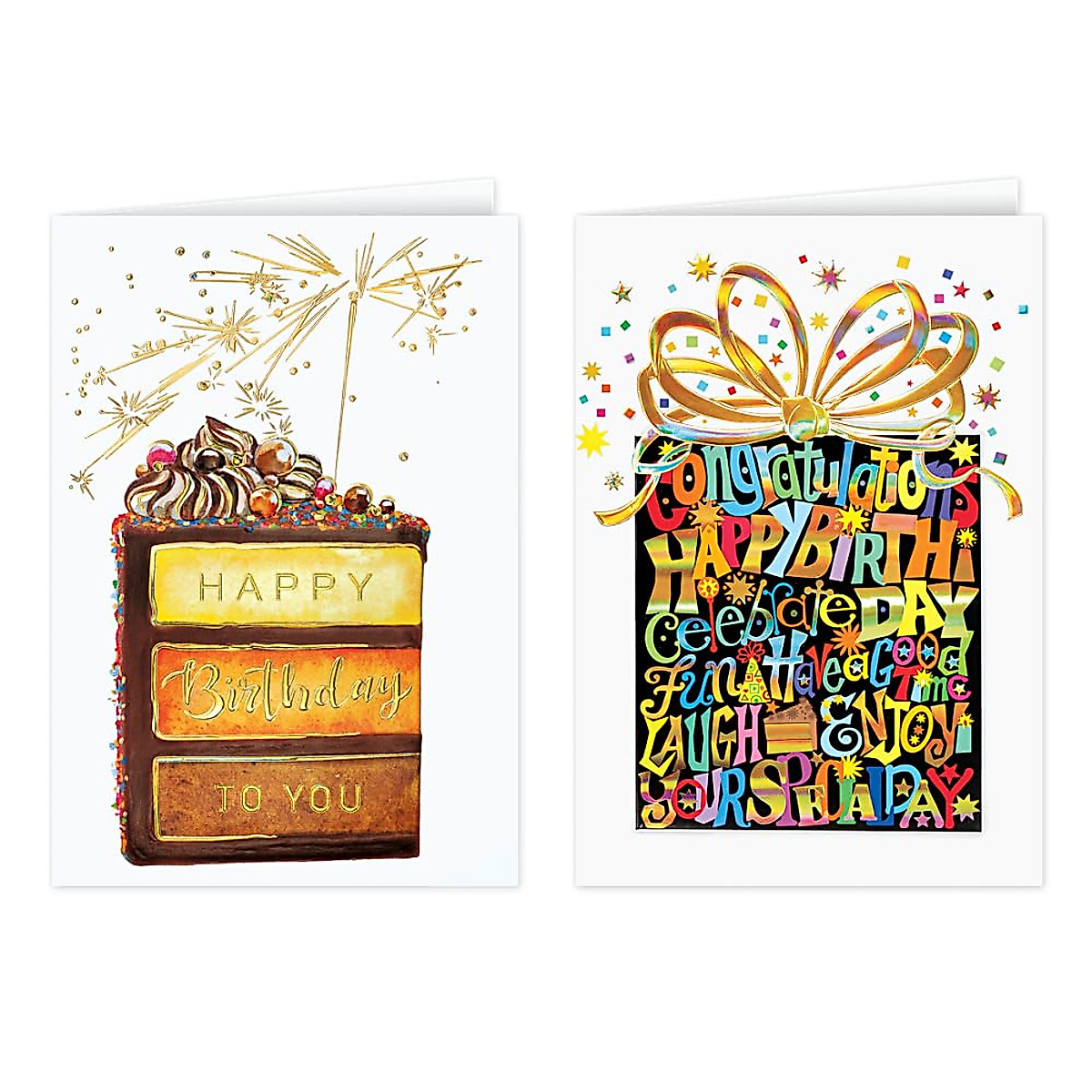 The Gallery Collection - Birthday Cards Assortment Box (35 Cards), Foil & Embossing (Birthday 2)