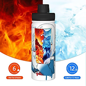 Gawr Music Gura Tumbler 18 oz Stainless Steel Sports Insulated Kettle Travel Drinking Cup Water Bottle with Lid