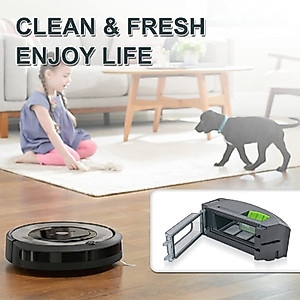 Coodss Dust bin Box Replacement for iRobot Roomba i3 i3+ i4 i4+ i6 i6+ i7 i7+ i8 i8+ E5 E6 E7 J7 Vacuum Cleaners Dust Bin Collector Parts with Automatic Dirt Disposal