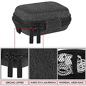 Geekria Shield Headphones Case Compatible with Skullcandy Jib True 2, Dime 2, Grind Earbuds Case, Replacement Hard Shell Travel Carrying Bag with Cable Storage (Grey)