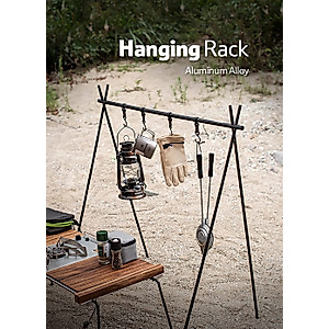 phsmoo Folding Hanging Rack Travel Camping Shelf Triangle Rack Assembly Storage Picnic Rack