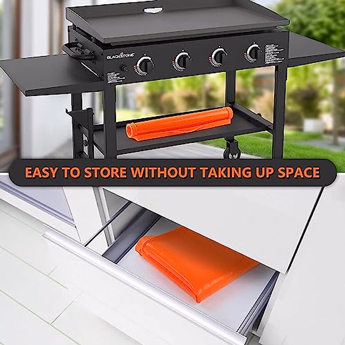 36" Silicone Griddle Mat for Blackstone 36 Inch Griddle, Heavy Duty Food Grade Silicone Griddle Cover, Protect Your Griddle from Dirt & Rust All Year Round