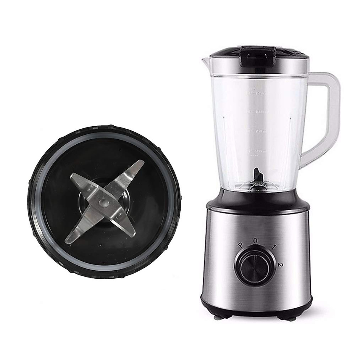 7 Fins Ninja Blender Replacement Blade for Nutri Ninja Auto iQ Ninja Parts Accessories Replacement Cups BL482 BL642 NN102 BL682 BL2013 Series Blenders with Rubber Gasket