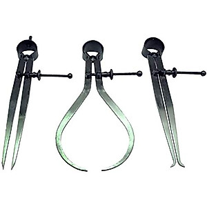 3 Pieces Spring Caliper Set - Inside, Outside & Divider 6" inch 150 mm Measuring Tool