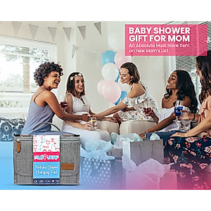 Portable Changing Pad with Shoulder Strap - Detachable Travel Changing Pad - Fully Padded, Lightweight & Waterproof - Diaper Changing Pad - Baby Shower Gifts - Changing Mat (27"x22")