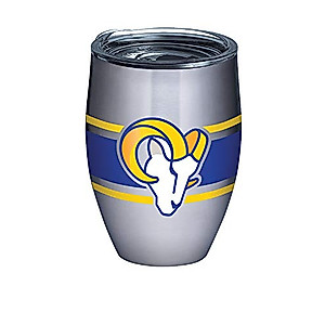 Tervis Triple Walled NFL Los Angeles Rams Insulated Tumbler Cup Keeps Drinks Cold & Hot, 12oz - Stainless Steel, Stripes