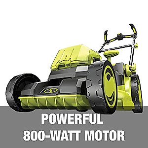 Sun Joe 24V-X2-16LM 48-Volt IONMAX Cordless Brushless Lawn Mower Kit, W/ 4.0-Ah Battery + Dual Port Charger & 12-Gallon Collection Bag, 16-Inch, Comfort Grip, One Touch 6-Position Height Adjustment