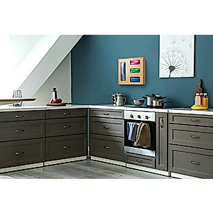 Bamboo Ziplock Bag Drawer Organizer Storage Box Baggie Holder for Kitchen Drawer or Wall Mount, Compatible with Gallon, Quart, Sandwich, And Snack Variety Size Bags, 1 Box 4 Slots