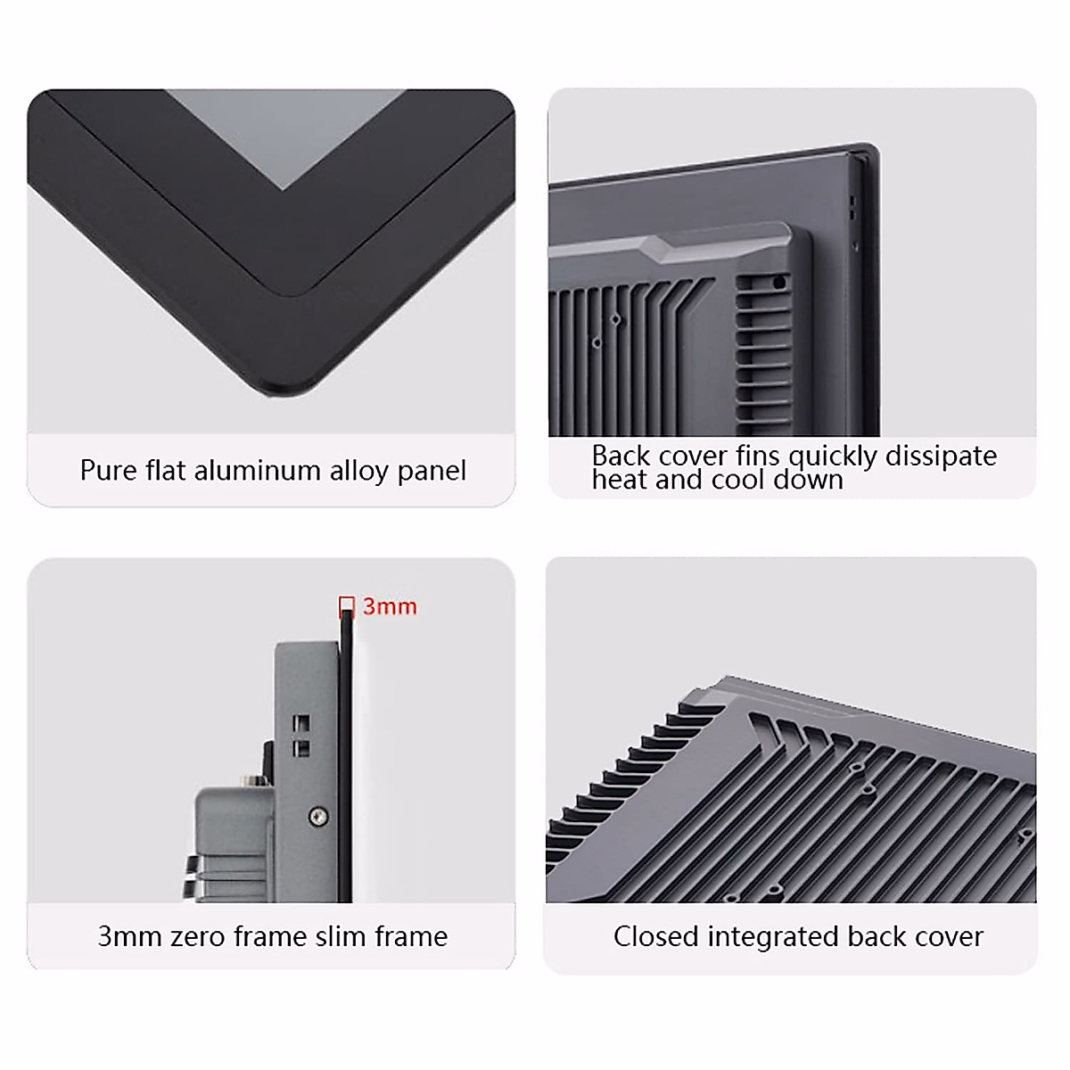 19 Inch Capacitive Touch Industrial Computer with WiFi Module Win10 Pro (8GB RAM+128GB SSD, Core i7-7500U)