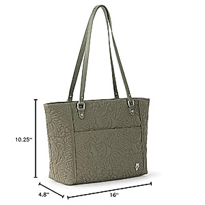 Sakroots Metro Tote Bag in Eco-Twill with Dual Shoulder Straps, Olive Spirit Desert Quilted