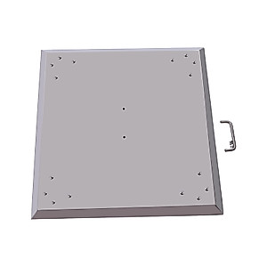 Fire Pit Heat Deflector, 30''x30''x13'' Outdoor Stainless Steel Fire Pit Cover Square Fire Pit Burner Cover to Push Heat Down and Out with 4 Foldable Legs & Carrying Handle