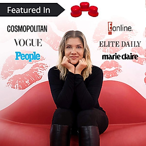 Fullips Lip Plumper Tool - Medium Oval with Bonus Large Round Enlarger - Self Suction Plumping Device For Fuller Lips - Plump in Seconds - Natural Instant Lip Enhancement Kit - Red Plastic Plumpers