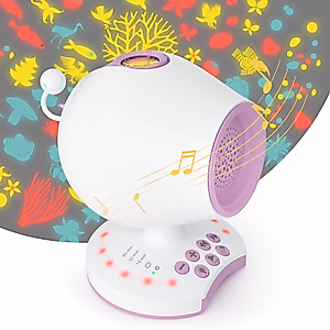 White Noise Sound Machine Baby,20 Soothing Natural Sounds Noise Machine with 7 Colors NightLight,Mini Portable Image Projectior for Bedroom,Sleep Timer,Sound Therapy for Home,Baby Gifts,Headphone Jack