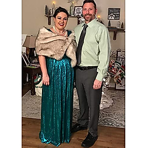 Kate Kasin Women Sleeveless Sequines Bridesmaid Dresses Empired Waist Green USA4 KK199-6