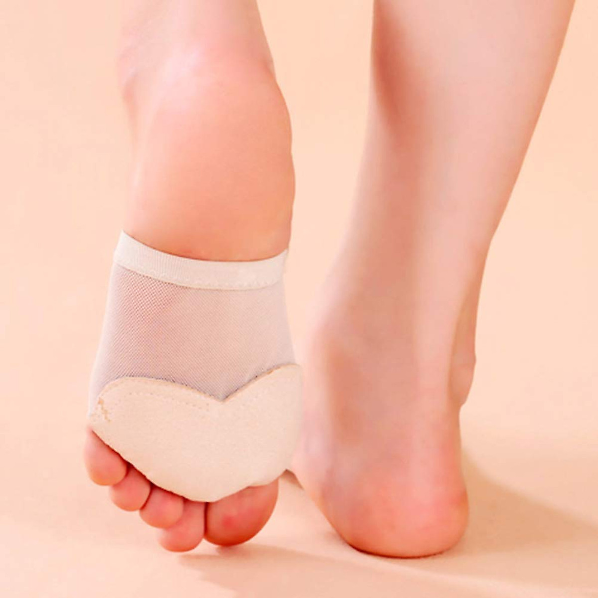 Milisten 1 Pair Womens Half Sole Ballet Foot Thong Moden Dance Paw Pads Shoes Fitness Size M