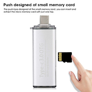 Push‑Type Designed USB3.0 Hub, 3 in 1 Hub, for Os X/Linux System OTG Memory Card Adapter