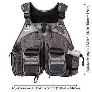 BASSDASH Strap Fishing Vest Adjustable for Men and Women, for Fly Bass Fishing and Outdoor Activities