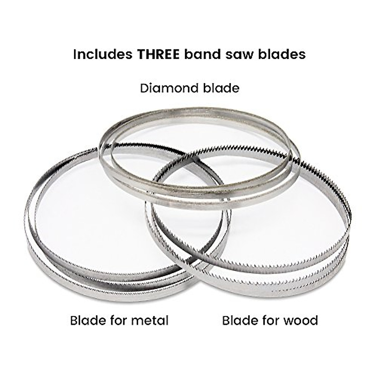 Inland Craft DB-100 Tabletop Band Saw Machine | Cuts Glass Stone Wood Metals Plastics | Includes THREE Band Saw Blades