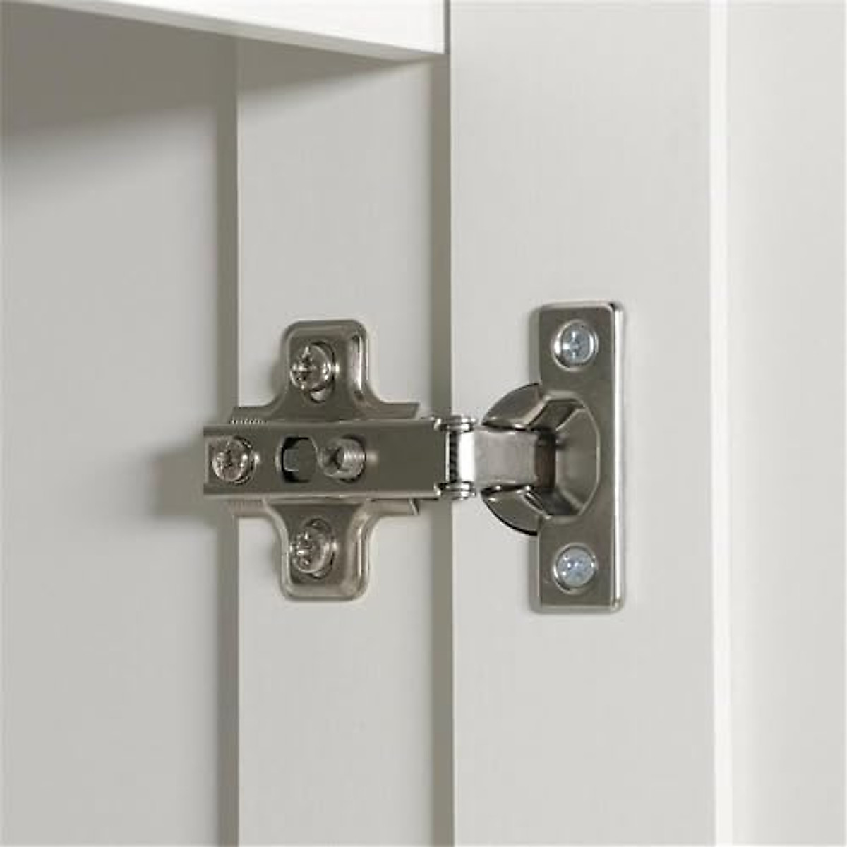 Pemberly Row 29" W Traditional Style Storage Cabinet, Pantry Cabinet, Linen Cabinet with Shelves in White