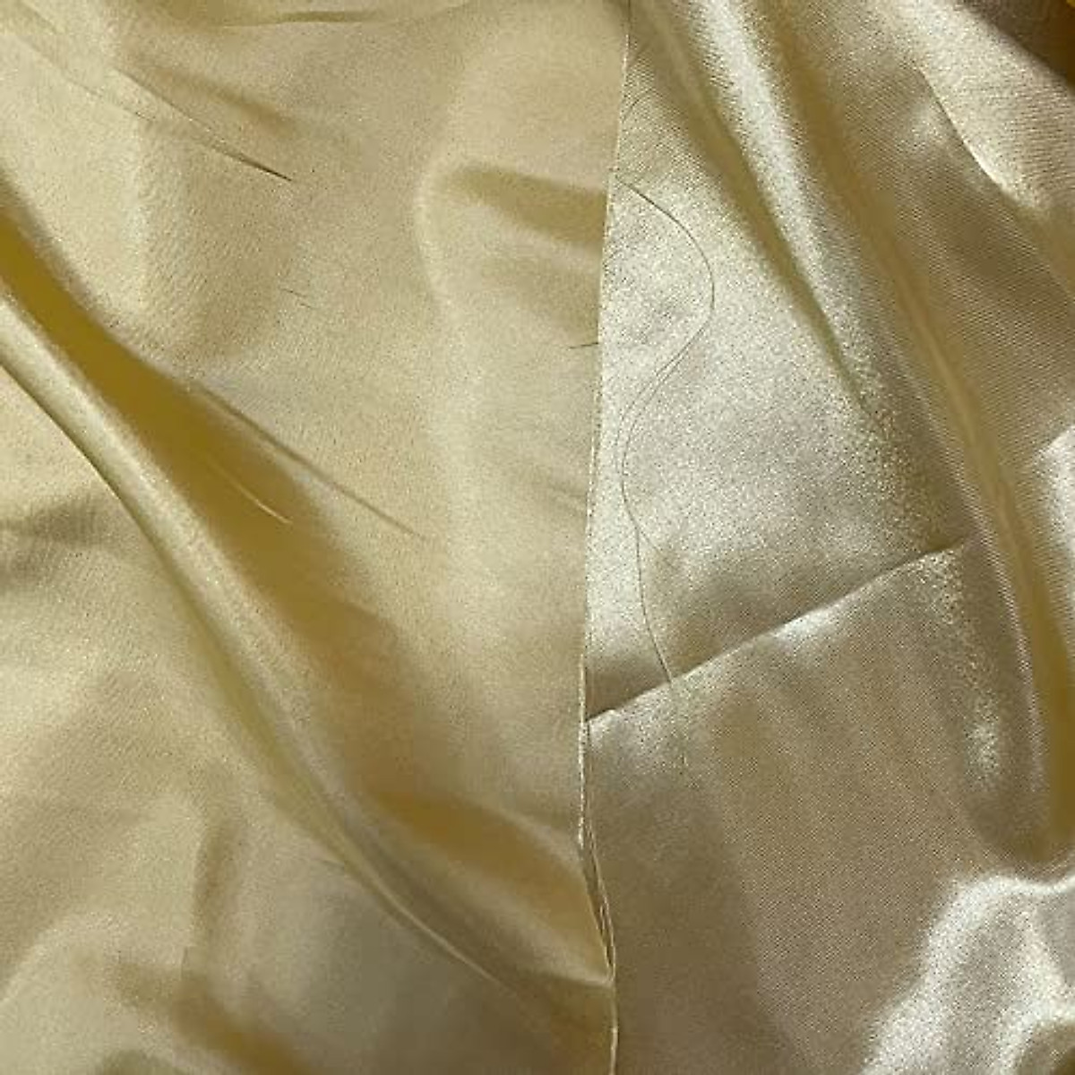 HOTGODEN Satin Fabric: 60" Wide 2 Yards,6 Yards Gold Solid Satin Fabric for Wedding, Bridal, Decoration, Fashion, Apparel Crafts