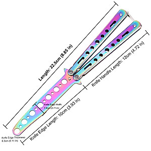 LEYAOAndizhich Folding Colorful Tool, Tactical Stainless Steel Folding Butterfly-Open Style, Best Balance and Inertia, Great for Beginners