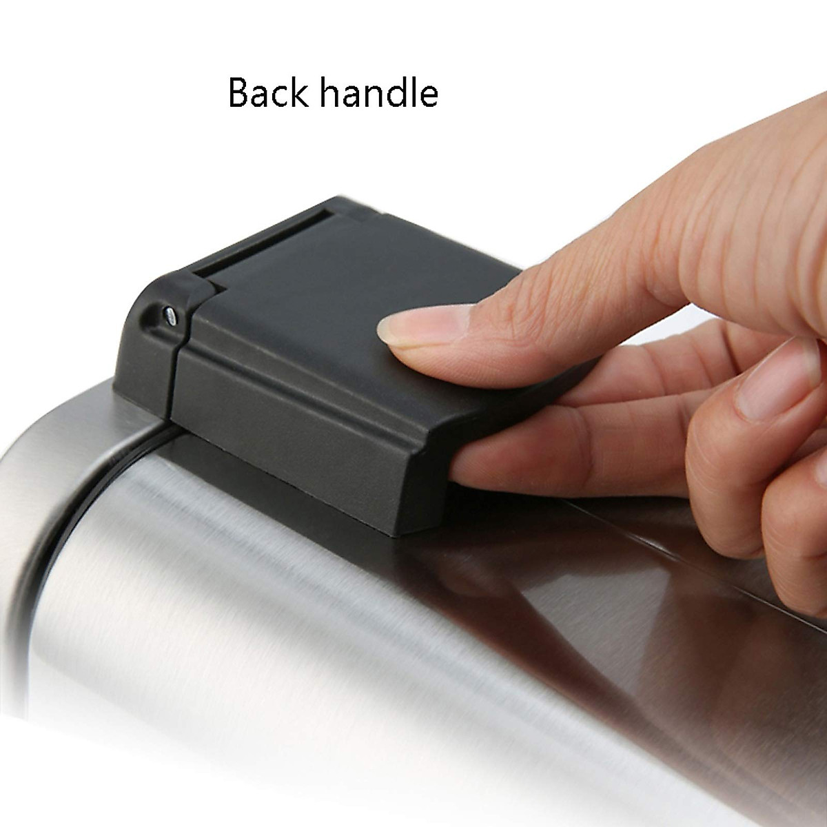 CLTEC 5L/1.3Gal Stainless Steel Trash Can with Lid Soft Close, Removable Inner Waste Basket, Slim Small Garbage Can, Rectangular Step Trash Bin for Bathroom Bedroom Office, Anti-Fingerprint, Silver