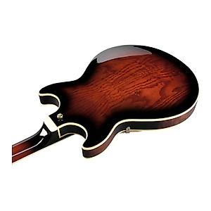 Ibanez AM Artstar 6 String Electric Guitar (Right Hand, Dark Brown Sunburst) with Hardshell Case