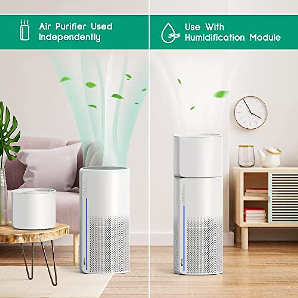 Afloia MIROPRO 2in1 Air Purifier with Humidifier,and Humidifier Filter Bundled