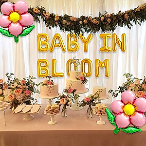JeVenis Baby in Bloom Balloons Baby in Bloom Banner Baby In Bloom Baby Shower Decorations Baby In Bloom Backdrop Floral Baby Shower Decorations