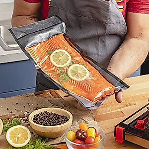 Avid Armor Vacuum Sealer Bags Rolls - 4 Pack 11"x 25' (2 Rolls) and 8"x 25' (1 Roll) & Bonus 8" x25' Black/Clear Roll Compatible with Foodsaver Food Sealer Machines BPA Free Sous Vide 100 Feet Total