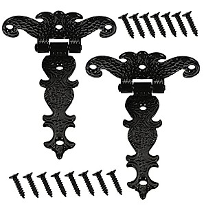 Housoutil 2pcs T-Shaped Door Hinge T-Strap Hinges Interior Door Hinges Fences Hinge Antique Cabinet Hinges Furniture Hinge Window Hinge Swing gate Hinge Retro T Hinges Vintage The Fence Iron