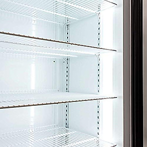 New Procool Refrigeration Double SLIDING Door Upright Display Beverage Cooler Merchandiser; 35 Cubic Ft., 45" Wide