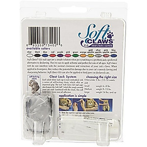 Feline Soft Claws Cat Nail Caps Take-Home Kit, Large, Black