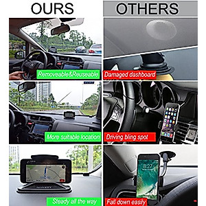 AONKEY Cell Phone Holder for Car, Dashboard Anti-Slip Vehicle GPS Car Mount Universal for All Smartphones, Compatible iPhone XR XS Max X 8 7 6S Plus, Galaxy S10/S9 Plus S8 Note 9/8, LG V30, Pixel 3 XL