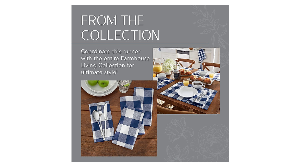 Farmhouse Buffalo-Check Table Runner for Rustic Home Decor