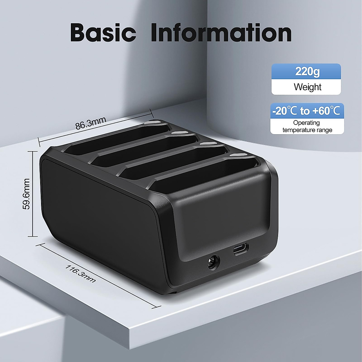 Battery Charger for Zebra Symbol TC70 TC72 TC75 TC77 TC700h TC700k TC720l TC75x TC75EK TC75AH TC75GK TC700H TC700K TC77HL, 4-Slot Charging Cradle Charging Accessories for Scanner