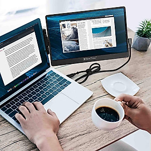 SideTrak Swivel 12.5” Attachable Portable Monitor for Mac FHD IPS Dual Screen with Kickstand | Compatible with All MacBook Pro & MacBook Air Laptops | Powered by USB-C or Thunderbolt