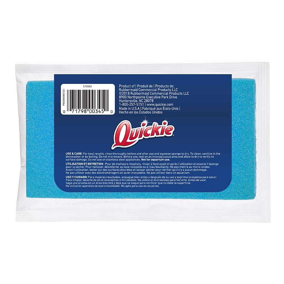 Quickie Sponges, Non-Scratch Multi-Purpose Scrubbing Sponge, 2-Pack, 2 Count, Kitchen Sponge