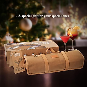 Verkinly 21-piece Professional Travel Bartender Kit, Bar Set with Portable Bag, Travel Cocktail Set with Shoulder Strap for Easy Carry & Storage, Travel Bar Kit for Home Cocktail Making, Parties, Camp