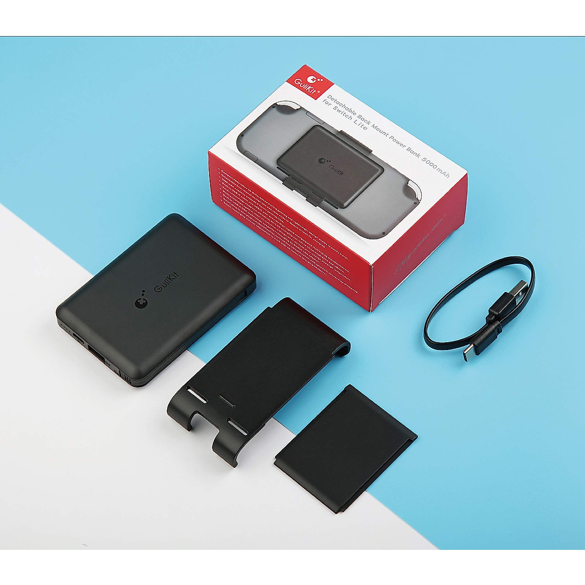 Power Bank for Switch Lite,5000mAh Rechargeable Extended Portable Battery Charger, Compact Travel Backup Power Pack for Switch Lite