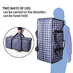 KGMCARE Heavy Duty Extra Large Storage Bags, Moving Bags Totes with Carrying Handles & Zipper for College Carrying, Christmas Decorations Storage, Clothes Organizer, Under the Bed Storage
