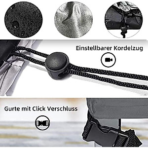 LSYALUCK Rectangular Patio Heavy Duty Table Cover - 600D Tough Canvas Waterproof Outdoor Dining Table and Chairs General Purpose Furniture Cover Size Patio Furniture Covers 66.93x31.5x31.5 inch