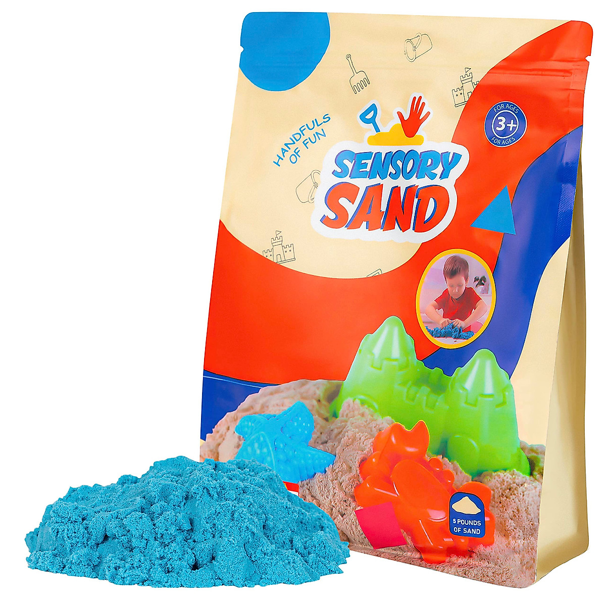 Sensory Sand Blue 5 Pounds of Sensory Play Sand Bulk Refill