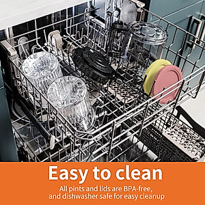 AULKZIOV Creami Pint Containers Replacement for Ninja Creami Deluxe Pints 24oz NC501, Compatible with Ninja NC501 NC500 Series Creami Deluxe Ice Cream Makers (NC500 Series - 6 Pack)