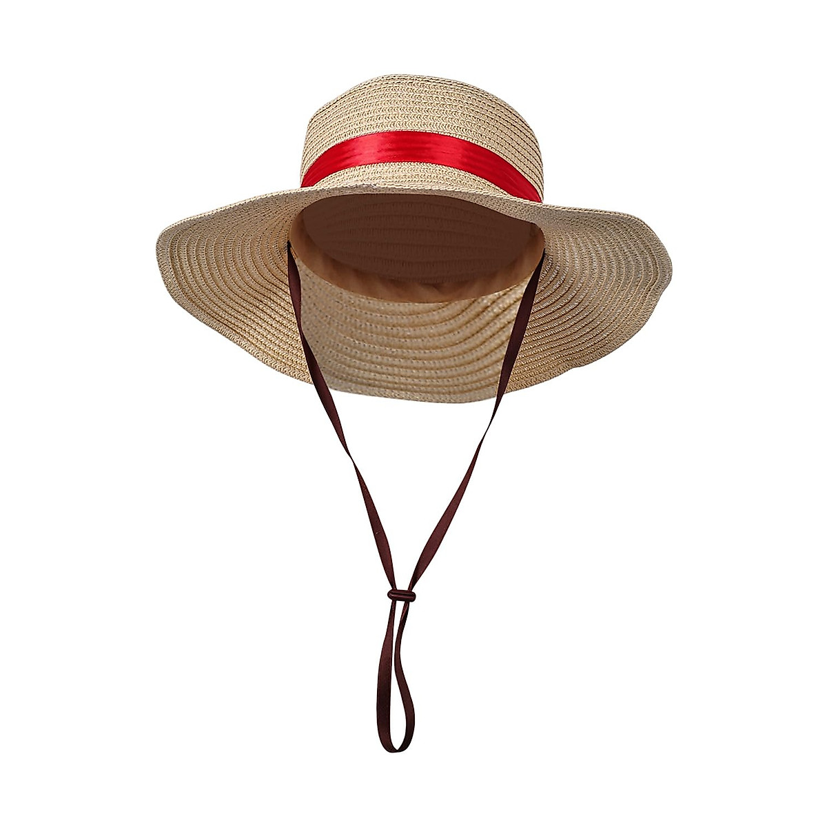 Monkey Straw Hat Costume Anime Cosplay Sun Beach Hats with String Pirate Hat Halloween Dress up Props (US, Alpha, One Size, Straw Hat)